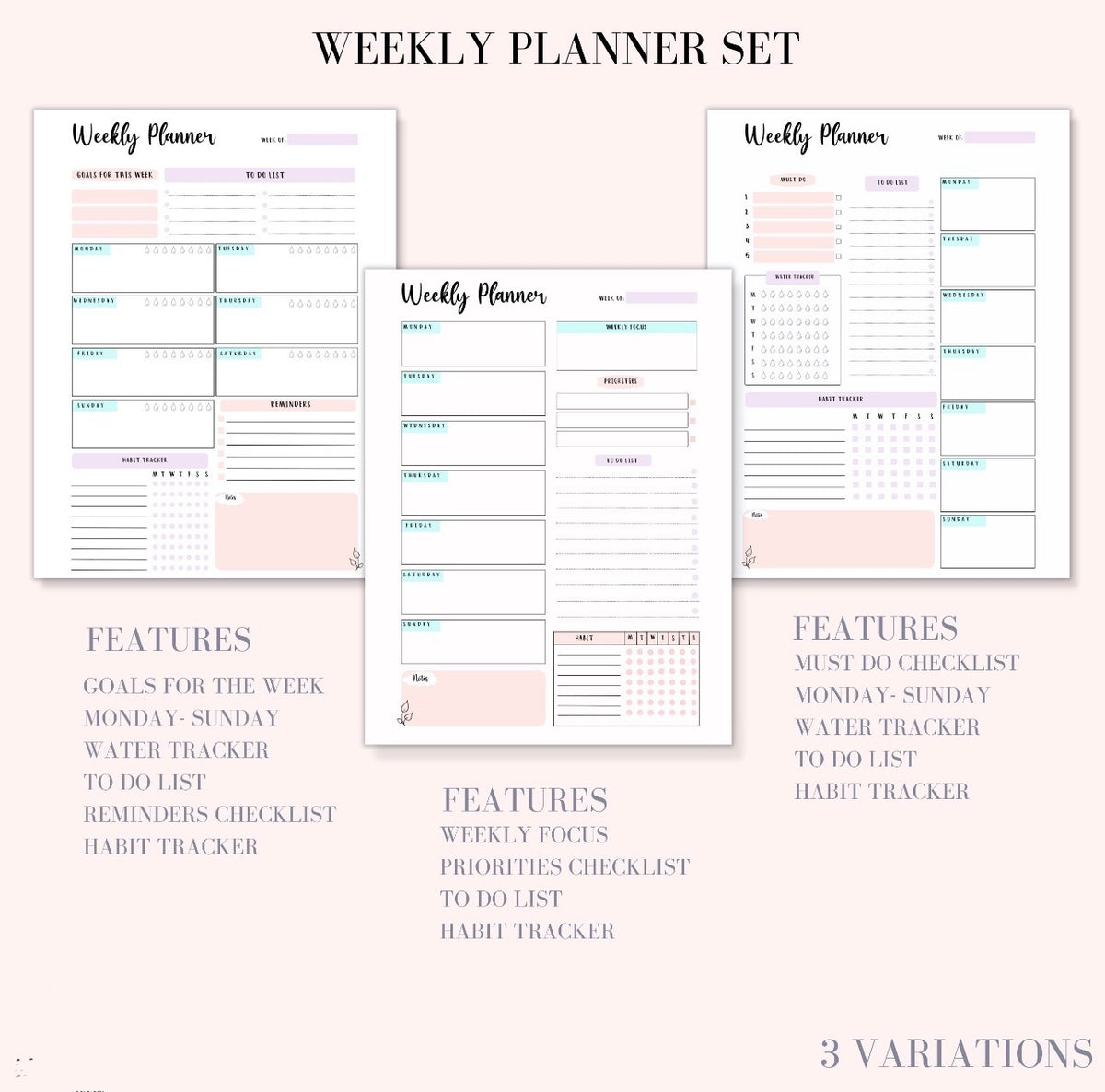 Daily & Weekly Planner Bundle – BellaToons