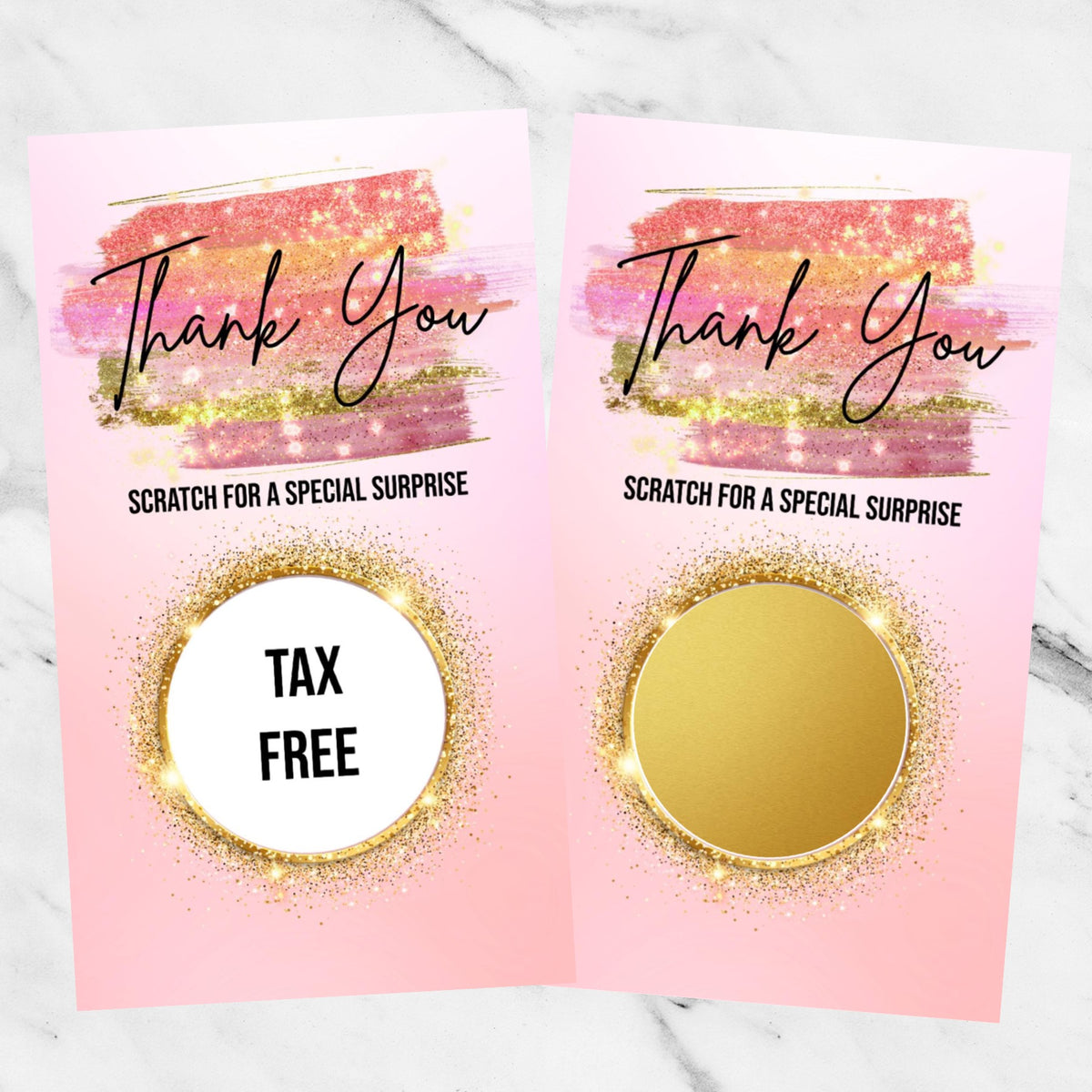 Pink & Gold Scratch Off Cards – BellaToons